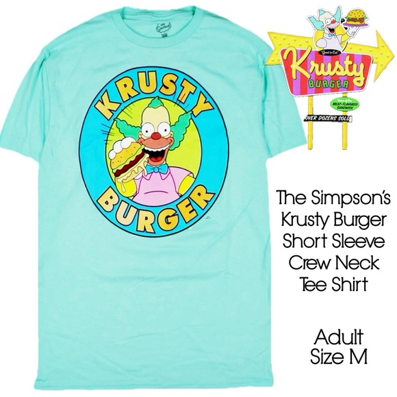 Simpsons | Shirts | The Simpsons Krusty Burger Short Sleeve Crew Neck ...